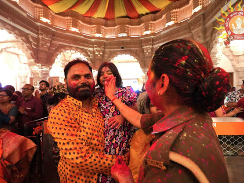 Holi Celebration in Ayodhya Rama Mandir - : అయోధ్య రామమందిరంలో హోలీ ...