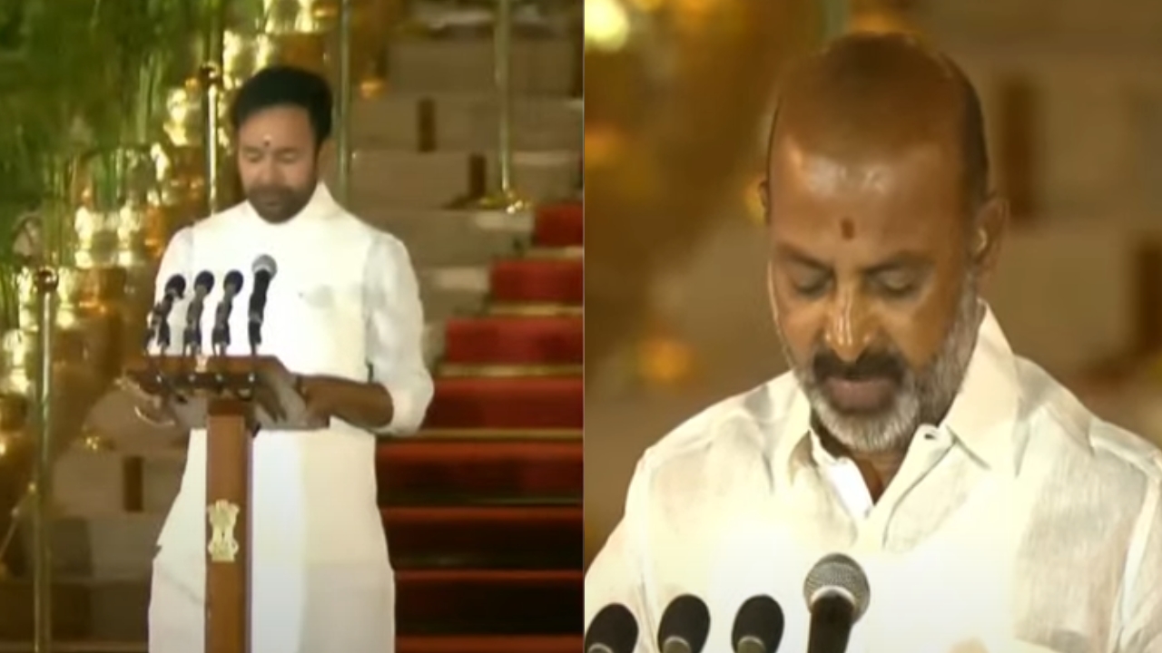 Kishan Reddy and Bandi Sanjay Sworn- కేంద్రమంత్రులుగా ప్రమాణస్వీకారం ...