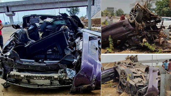 BMW Car Crash: ఘోర రోడ్డు ప్రమాదం.. నుజ్జైన బీఎండబ్ల్యూ కారు, 250 ...